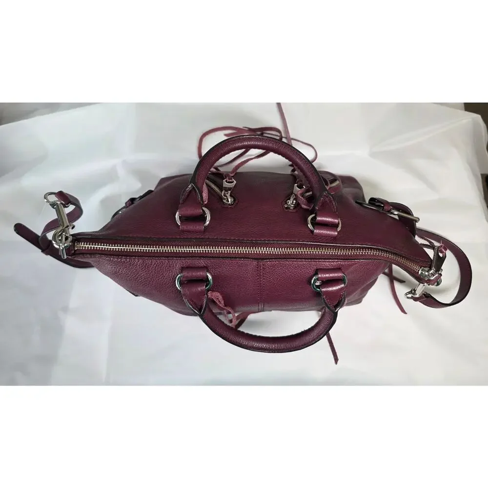 Rebecca Minkoff | Bags | Rebecca Minkoff Burgundy Leather Moto Satchel ...
